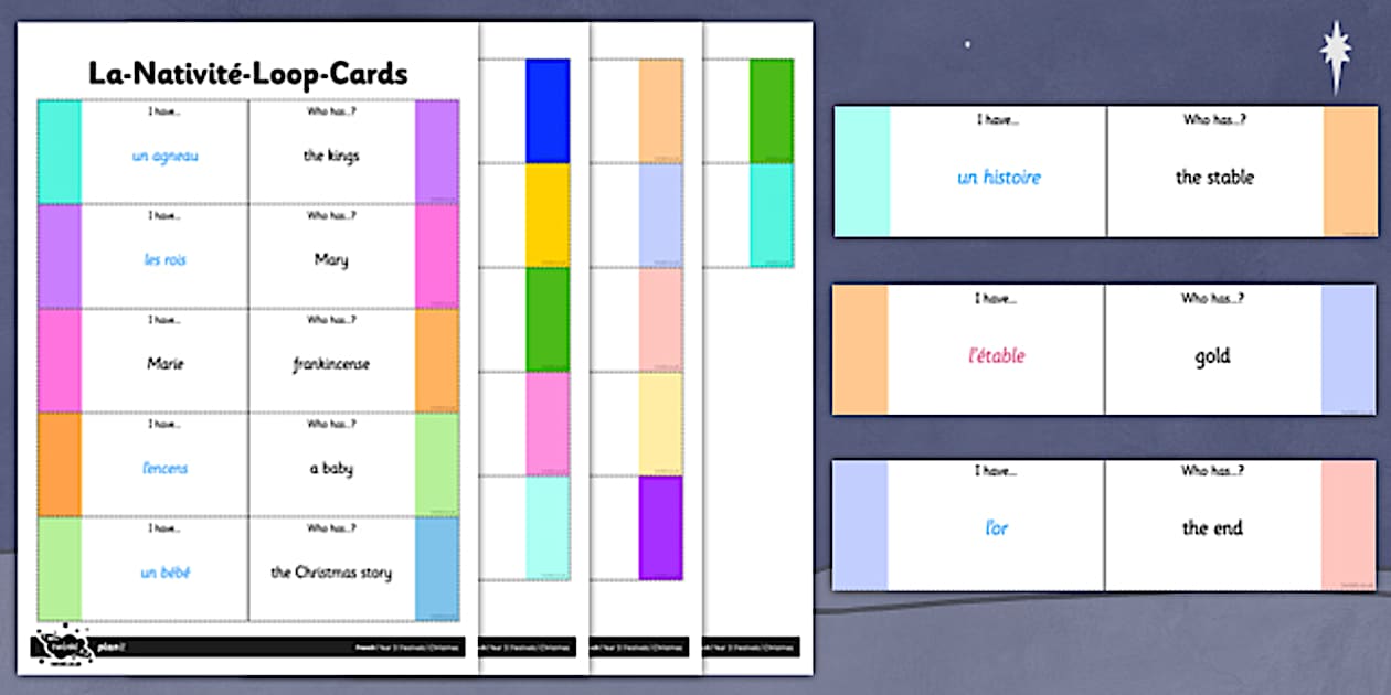 French La Nativité Loop Cards (Teacher-Made) - Twinkl