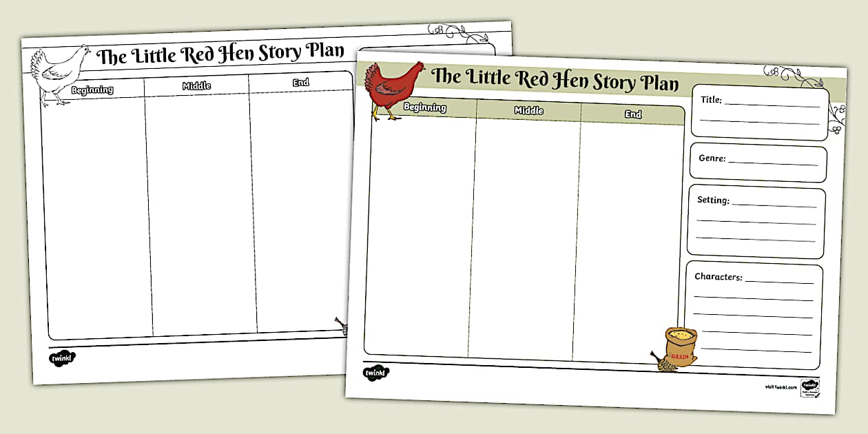 Traditional Tales-Themed The Little Red Hen KS1 Story Plan