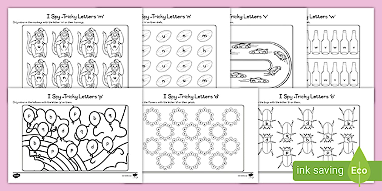 I Spy – Tricky Letters Book B,D,P,M,N,V,W - Twinkl