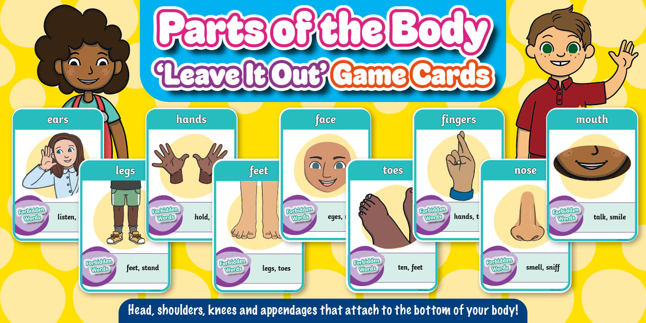 * NEW * Parts of the Body 'Leave It Out' Game Cards