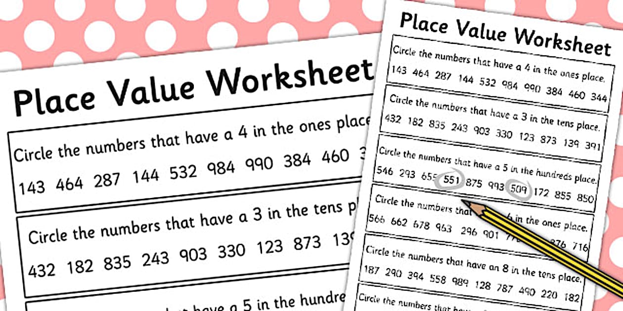 Lower Ability Place Value Worksheet 3 Digits (teacher made)