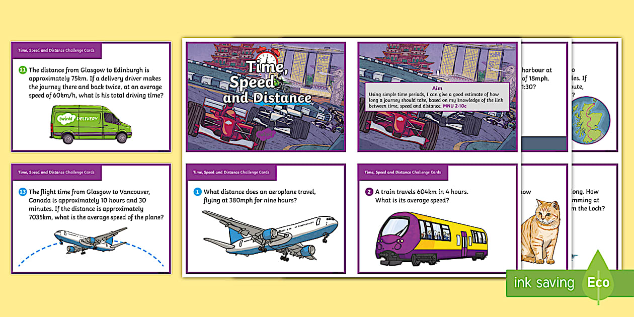 Speed, Distance, Time Worksheets - Teacher-made Resource