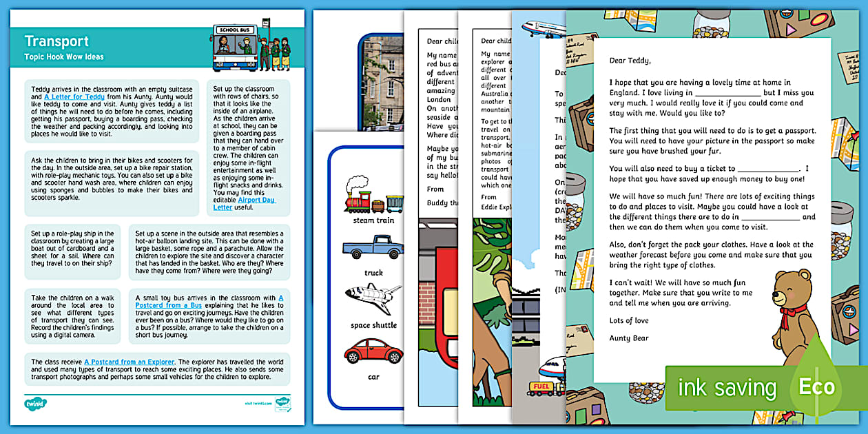Transport Topic Hook Wow Ideas and Resource Pack - Twinkl