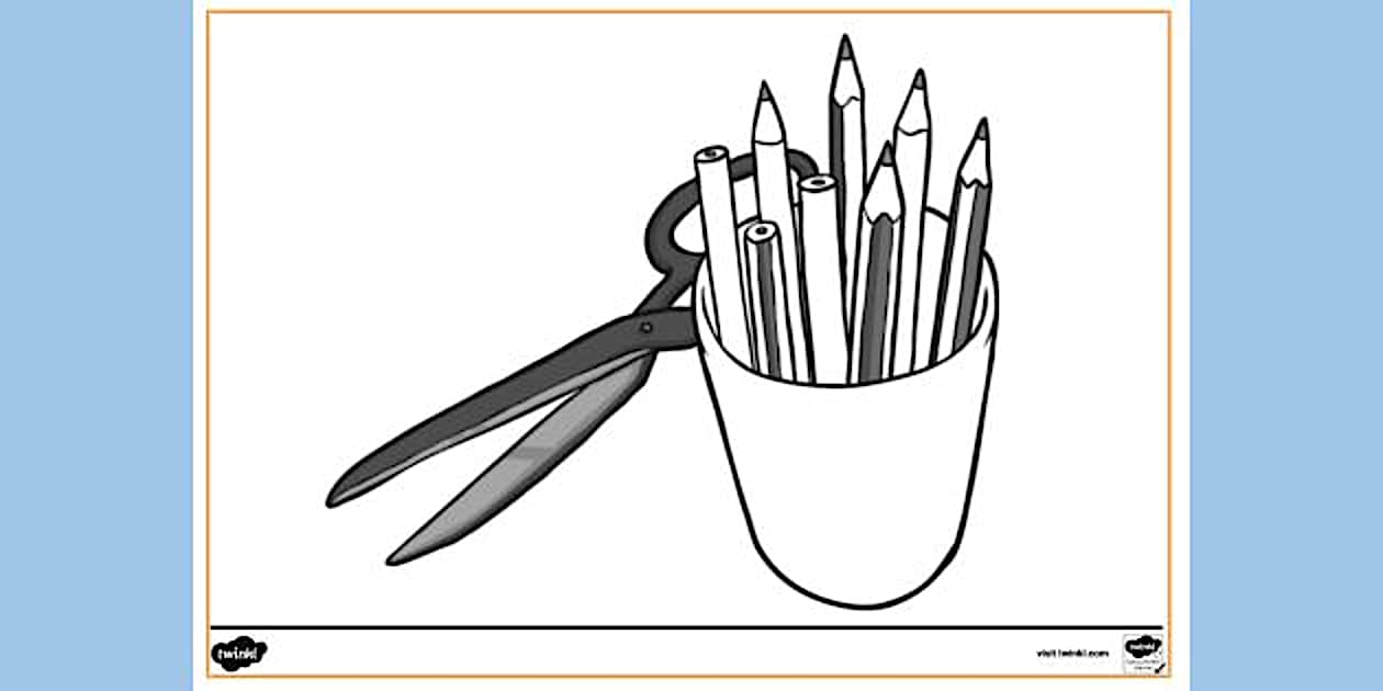 Classroom Object Still Life Colouring Sheet - Twinkl