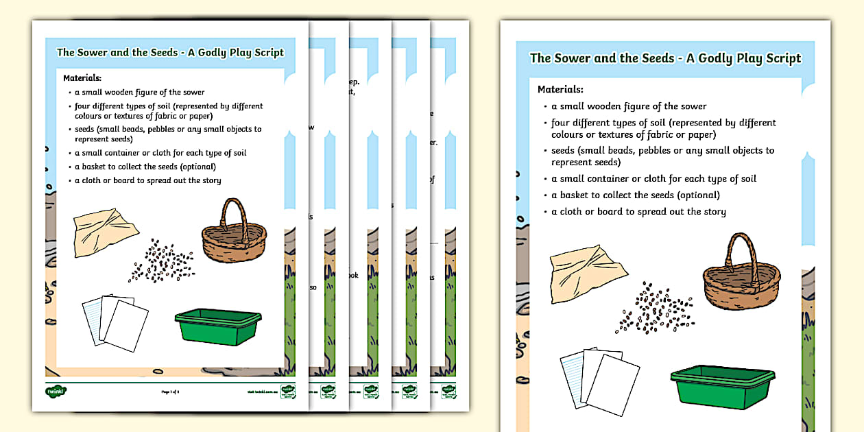 Parable of The Sower and the Seeds Godly Play Script