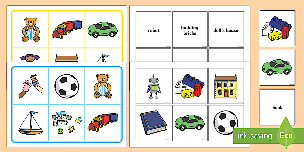 Toys Matching Cards and Boards (teacher made) - Twinkl