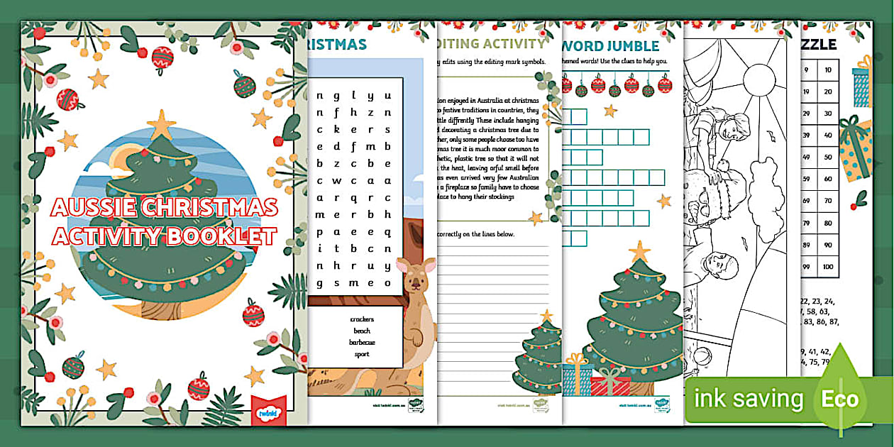 Aussie Christmas Booklet 3-6 (Teacher-Made) - Twinkl