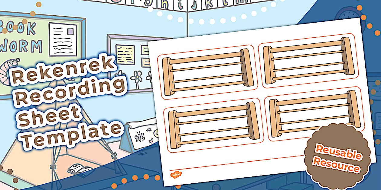 👉 Rekenrek Recording Sheet Template - KS1 - Maths