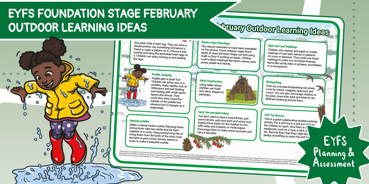 Foundation Stage Outdoor Learning Ideas: February