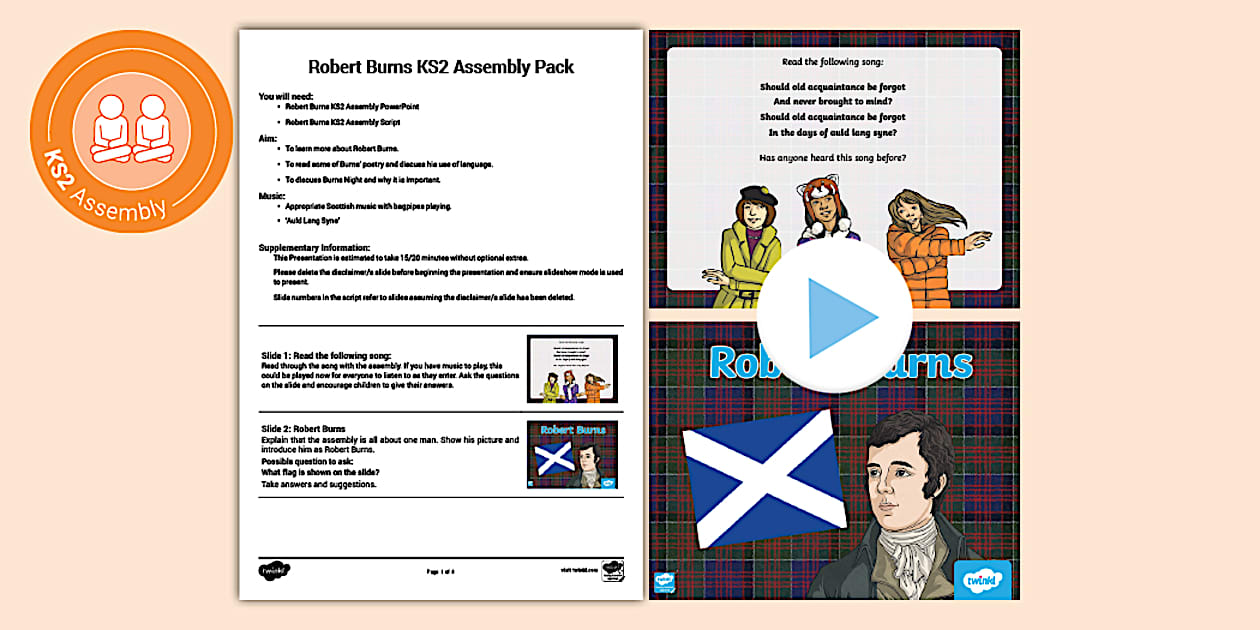 Burns Night Assembly Pack - Teacher-Made Resource - Twinkl