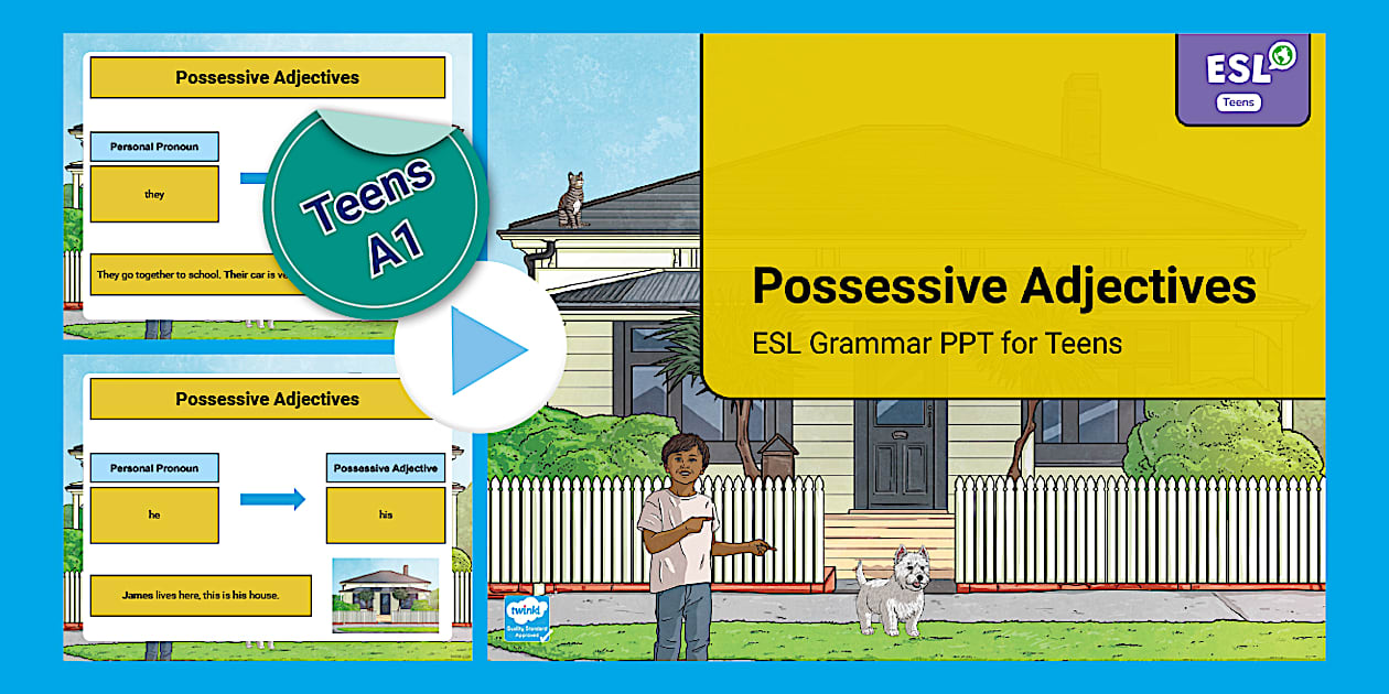 ESL Possessive Adjectives PPT for Teens (Lehrer gemacht)