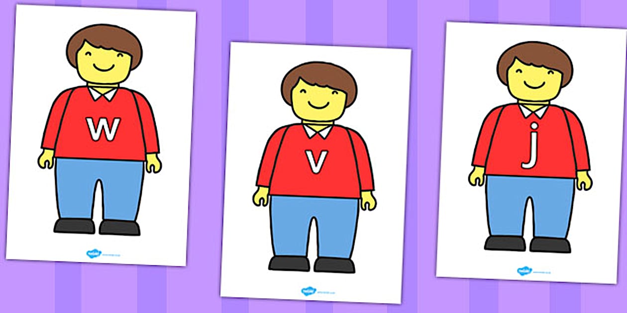 Cursive Phase 3 Phonemes on Building Brick People - Twinkl