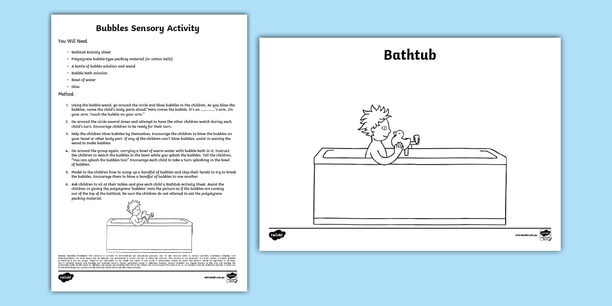 Bubbles Sensory Activity (teacher made) - Twinkl