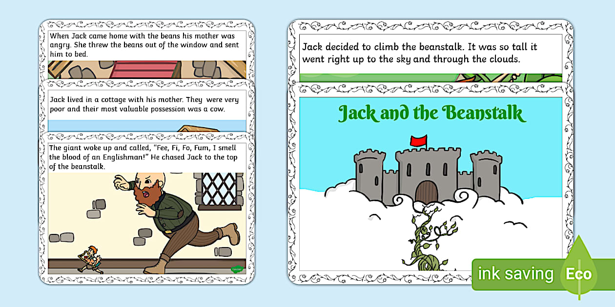 Editable Jack and the Beanstalk Story (teacher made)