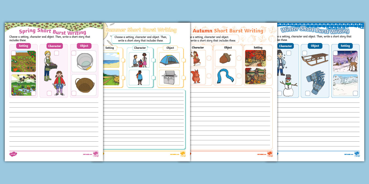 KS1 Seasons Short Burst Writing Pack (Teacher-Made) - Twinkl