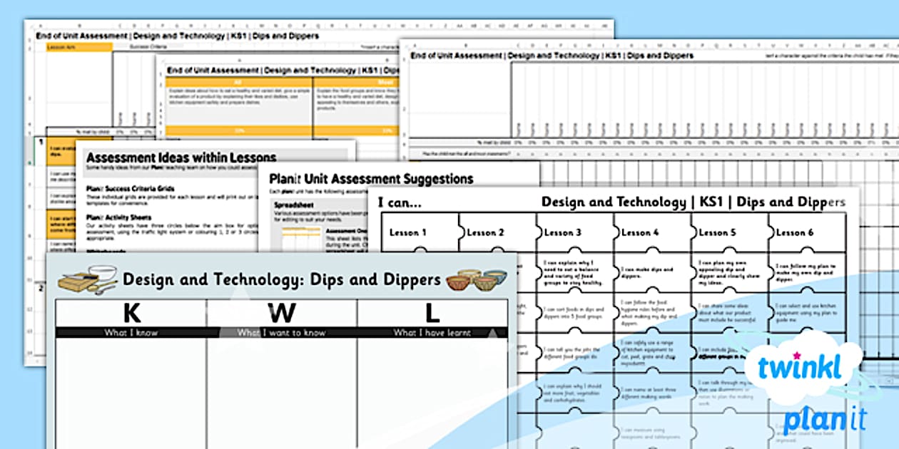 D&T: Dips and Dippers KS1 Unit Assessment Pack - Twinkl