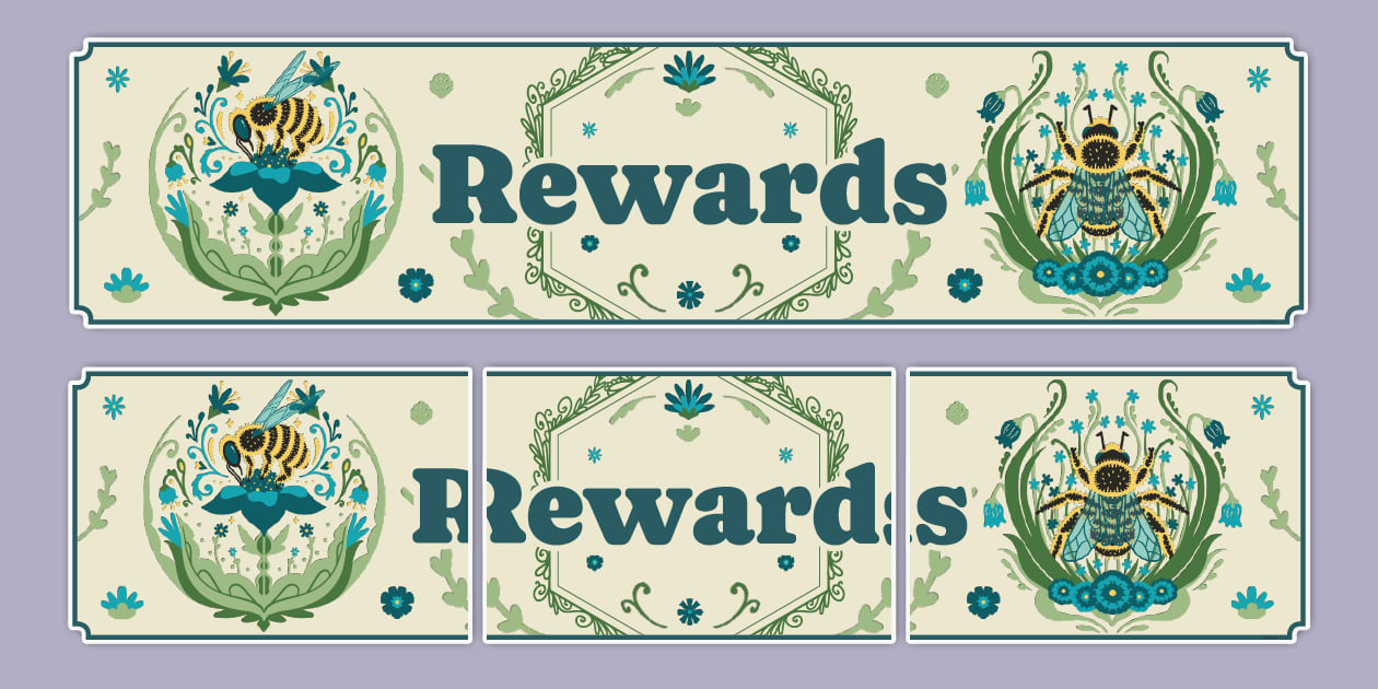 Bee-Themed Rewards Display Banner (teacher made) - Twinkl
