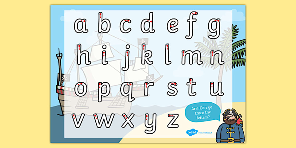 Pirate Themed Letter Writing Worksheet - ESL Handwriting Resources