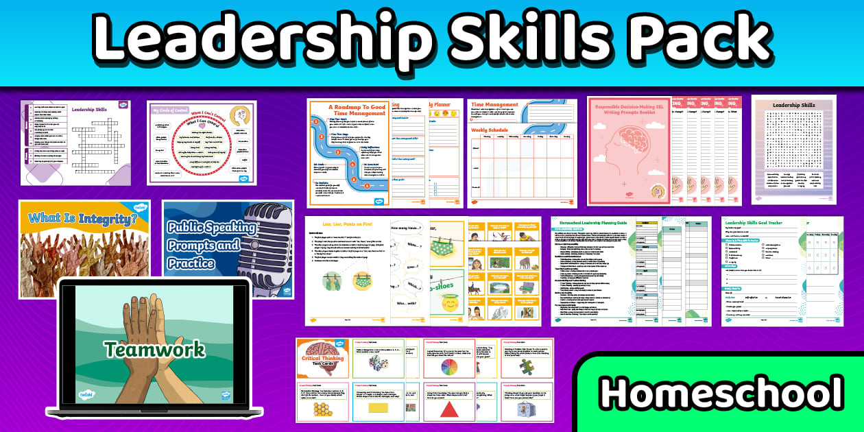 Leadership Skills Activity Pack for Homeschool