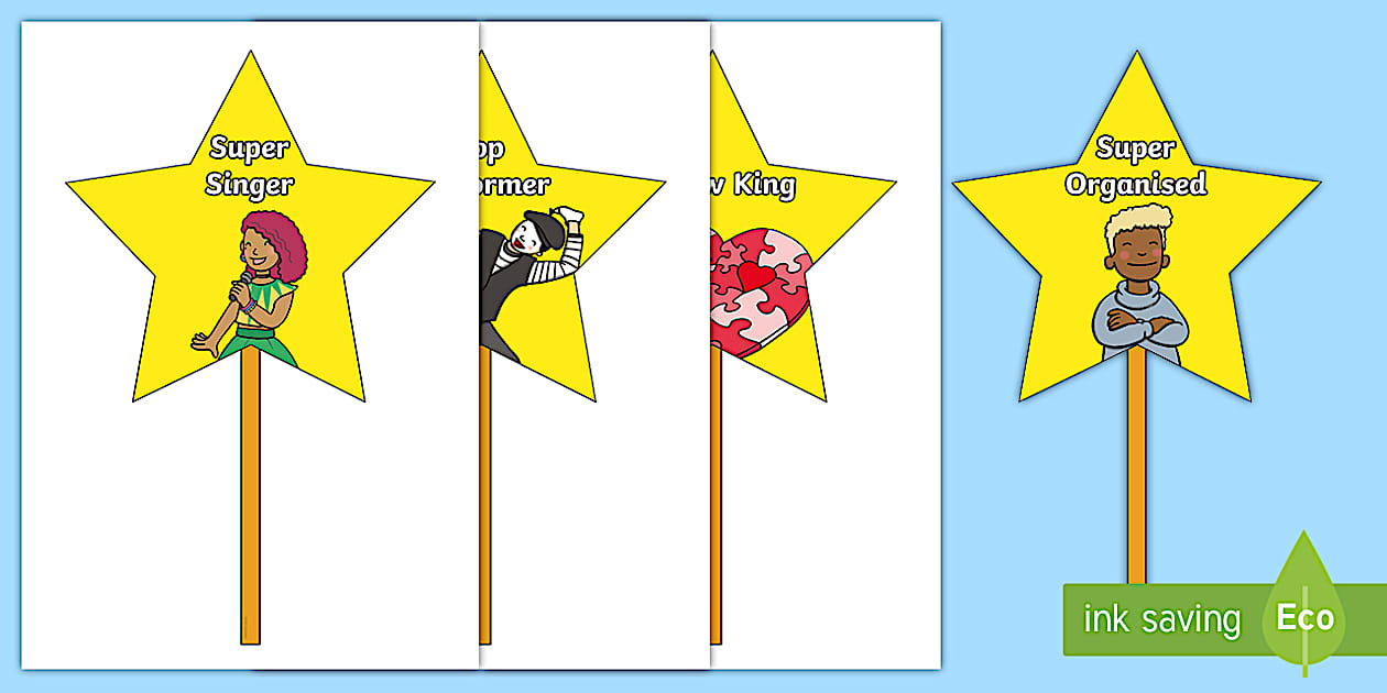 Editable Early Years Graduation Star Cut-Outs (teacher made)