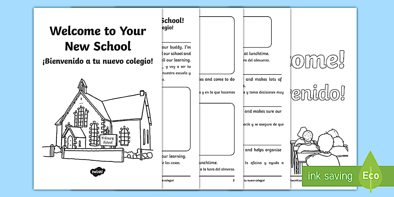 Editable EAL Starter Welcome to Your New School Booklet - English / Spanish