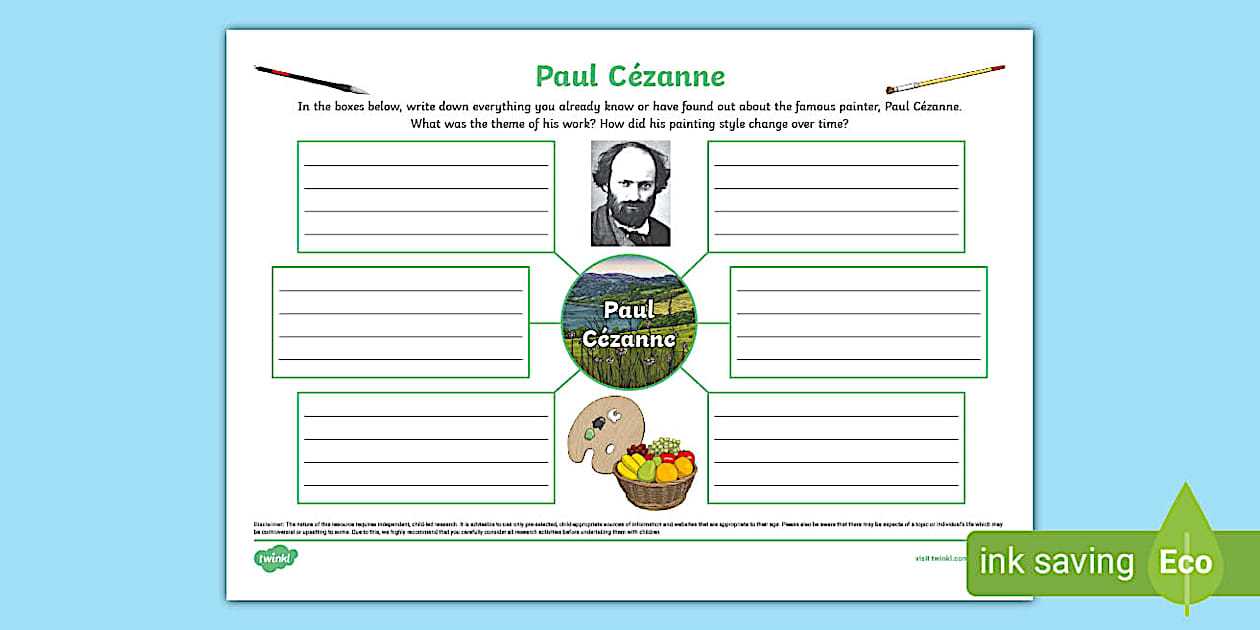 KS2 Paul Cézanne Mind Map (teacher made) - Twinkl