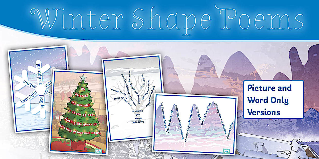 Winter Shape Poems - Twinkl - KS2