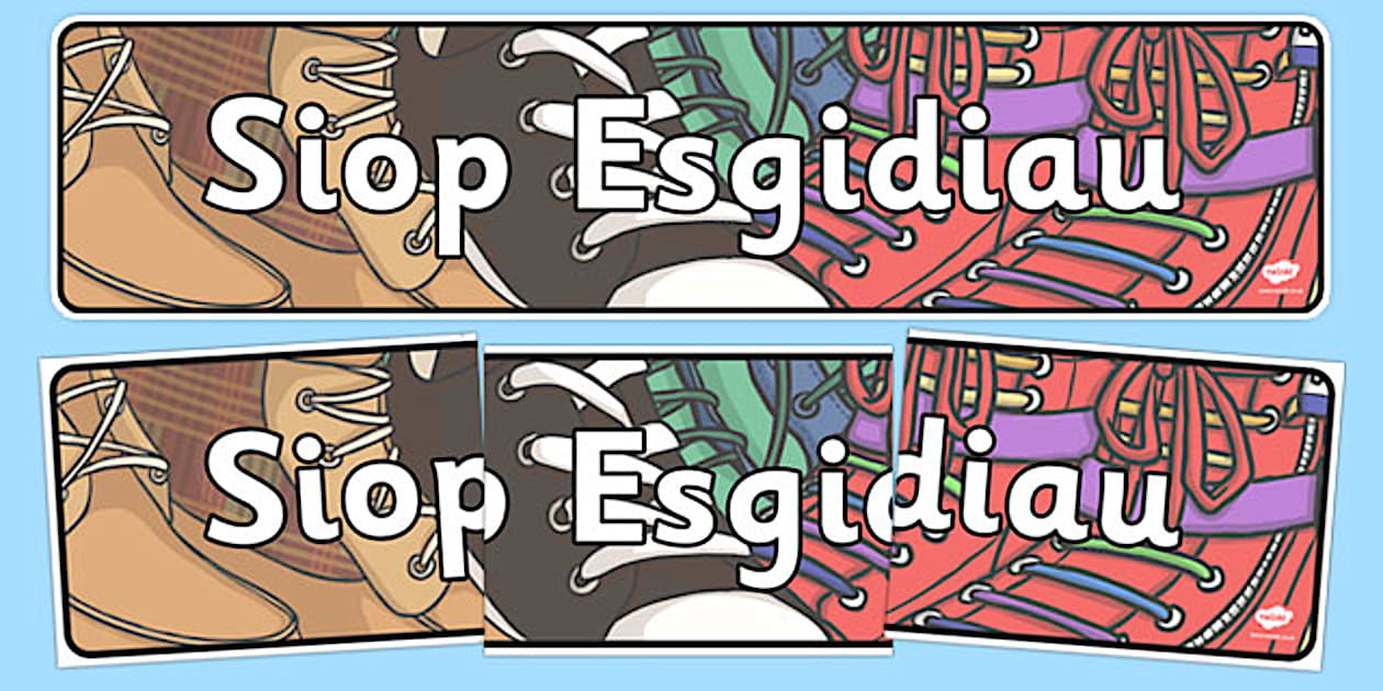 Cursive Baner Chwarae Rôl Siop Esgidiau (teacher made)