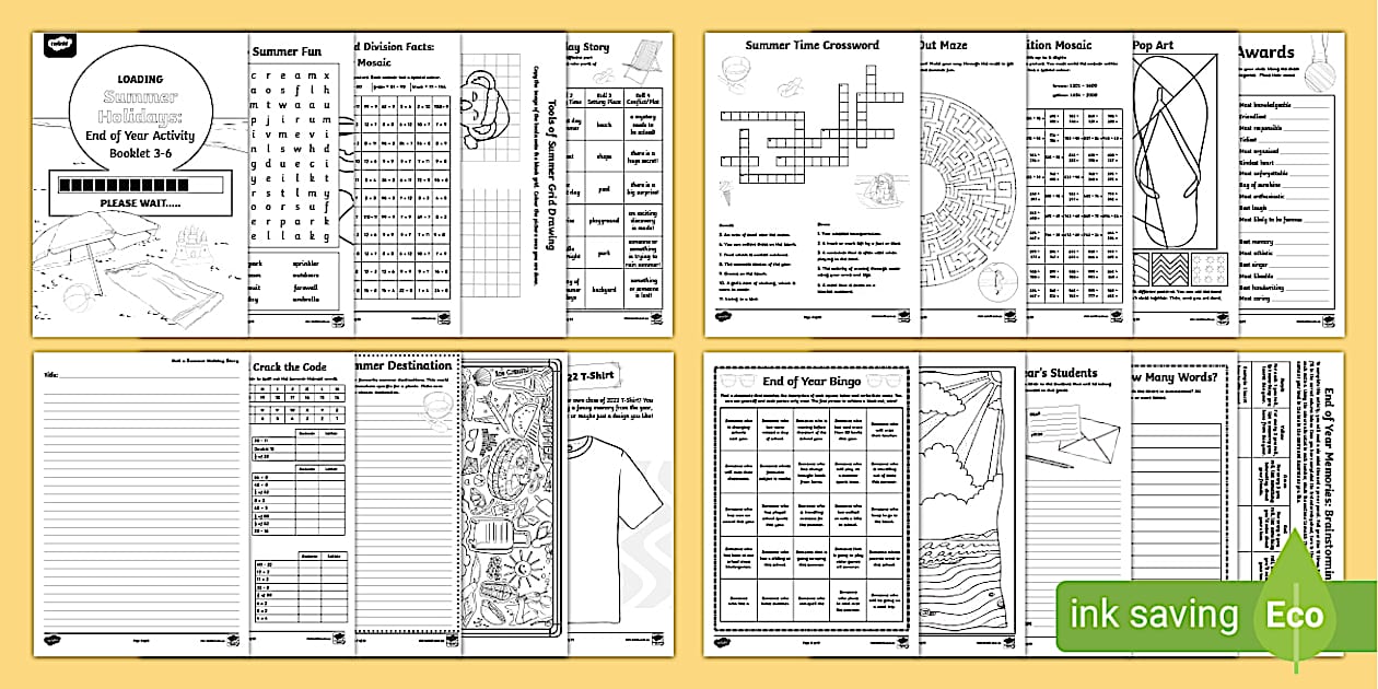 End Of Year Activity Booklet 3-6 - Australia (teacher made)