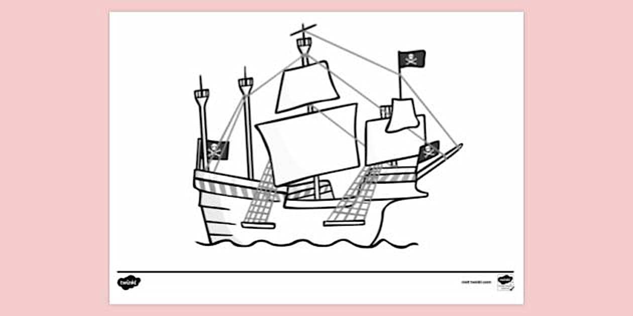 Ship Colouring Sheet | Colouring Sheets (Teacher-Made)
