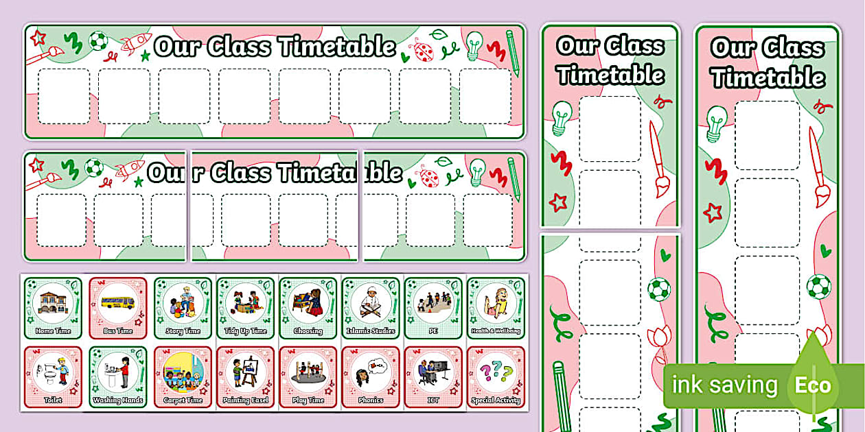 UAE Visual Timetable - free classroom resources - Twinkl
