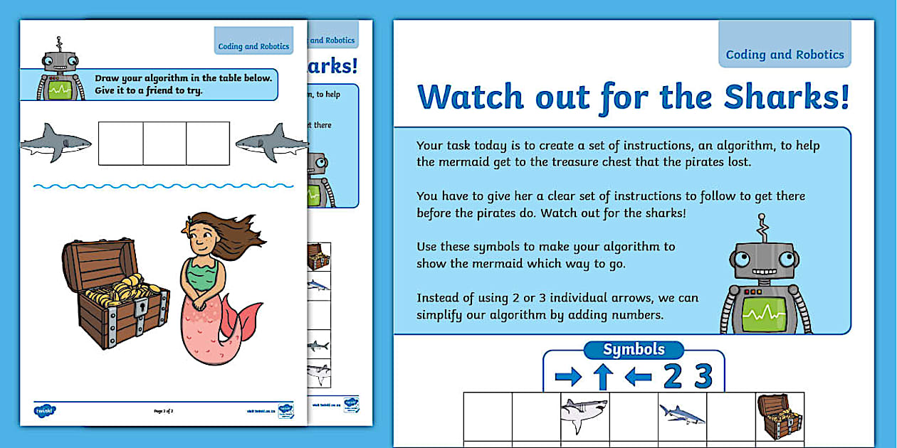 Grade 1 Coding and Robotics –Watch out for the Sharks!
