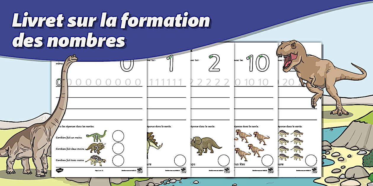 Livret sur la formation des nombres : Les dinosaures