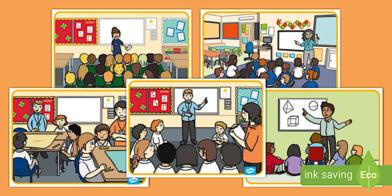 Teacher Cartoon Picture Poster Pack | Twinkl Display Posters