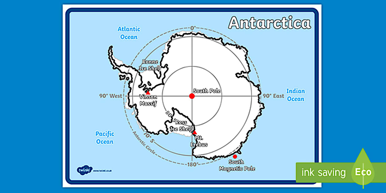Geography Continents of the World Posters Antarctica