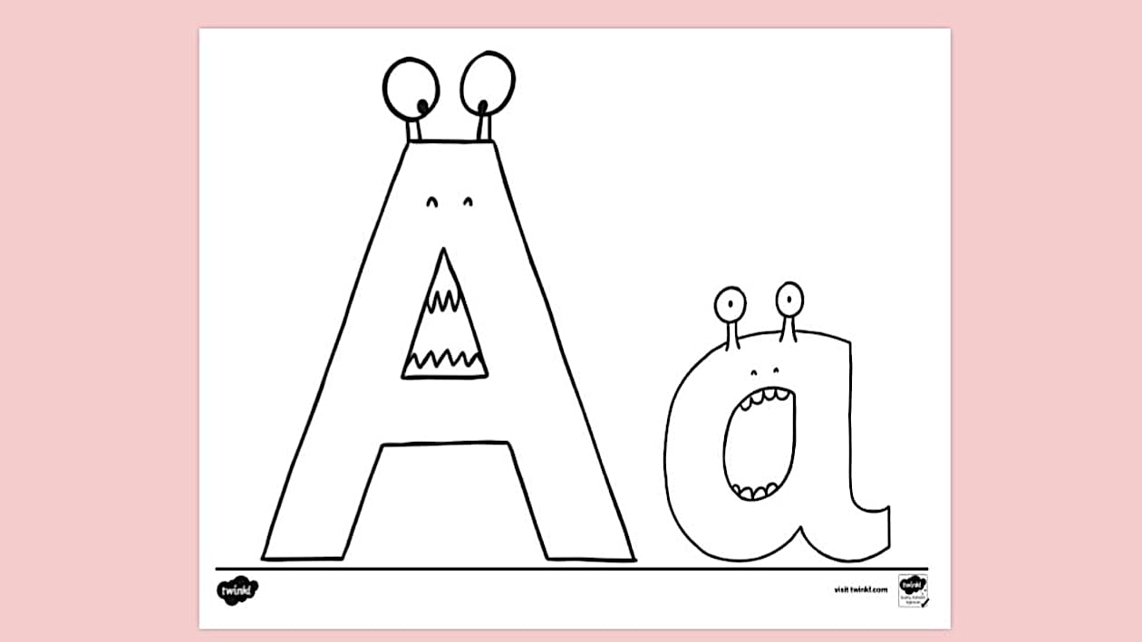 Full Page Alphabet Letters Colouring | Colouring Sheets
