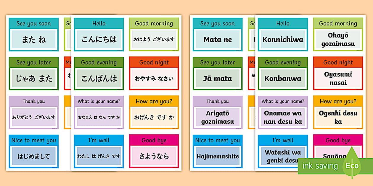 TAS Social Greetings Prompt Cards Japanese - Twinkl