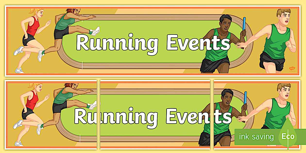 Athletics Running Display Banner (teacher made) - Twinkl