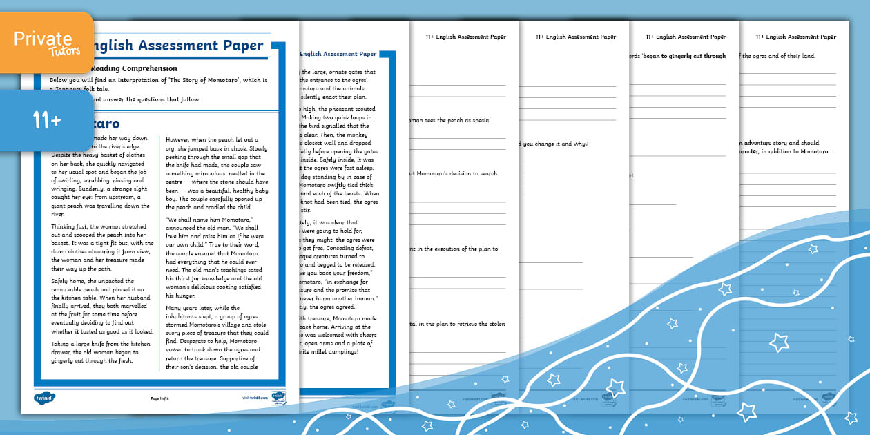 11+ English Practice Assessment Paper (Teacher-Made)