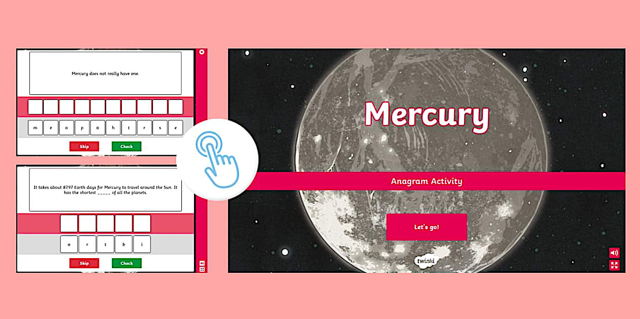 Mercury Anagram Interactive Puzzle Game | Twinkl - Twinkl