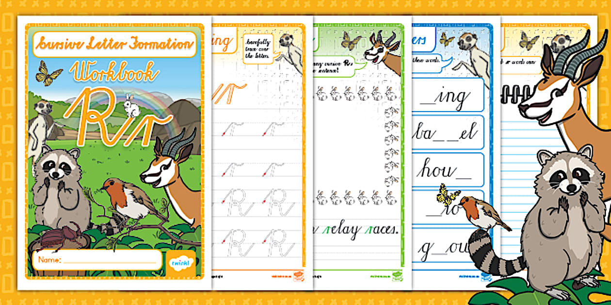 Cursive Letter Formation Workbook - Rr (teacher made)