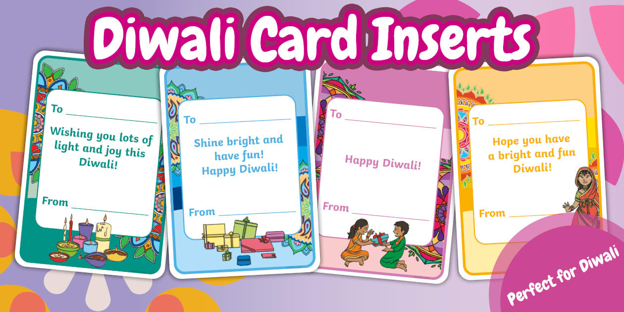 Diwali Greetings Card Inserts