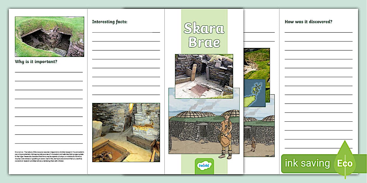 Skara Brae Leaflet Template (teacher made) - Twinkl
