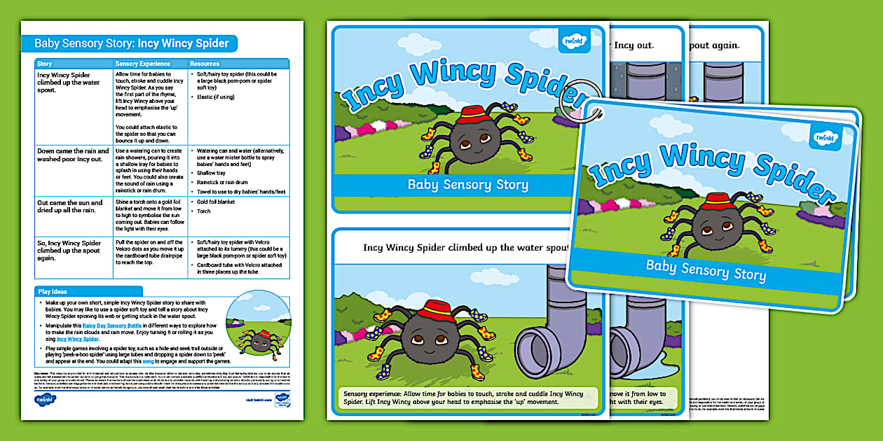 Baby Sensory Story: Incy Wincy Spider | Nursery Rhymes