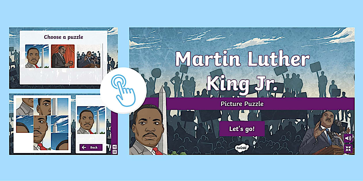 Martin Luther King Jr. Picture Slider Puzzle | Twinkl | KS1