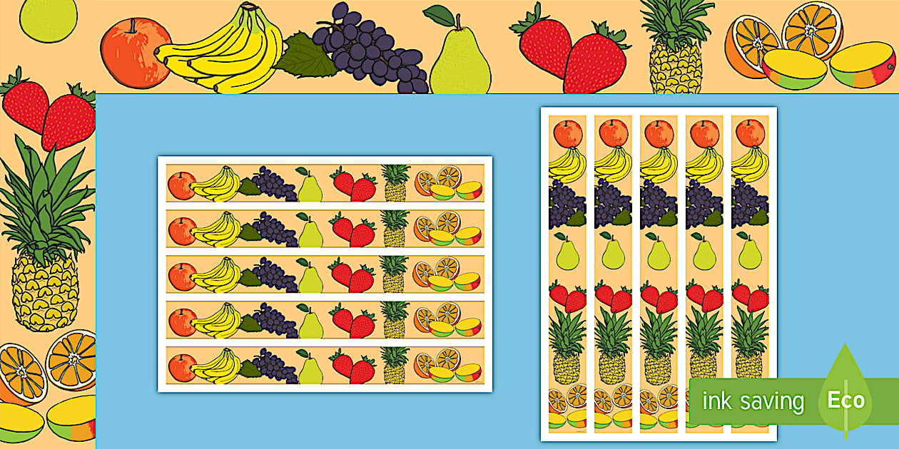 Fruit Salad Display Borders (teacher made) - Twinkl