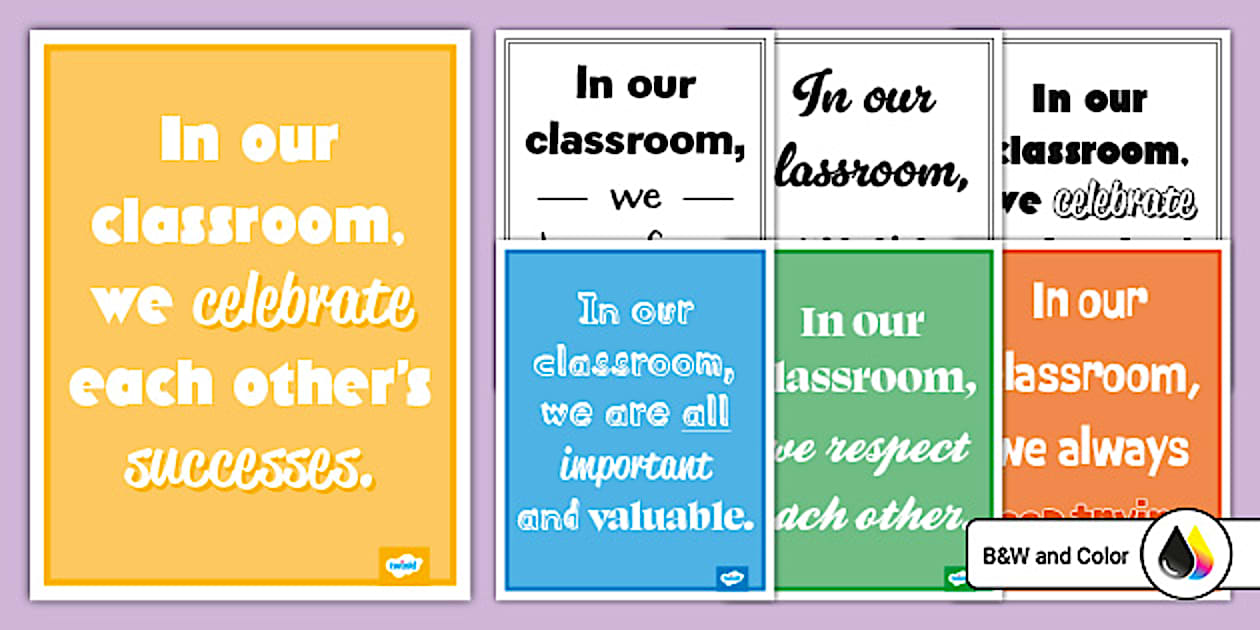 Classroom Rules Poster Middle School | 6th Grade Resource