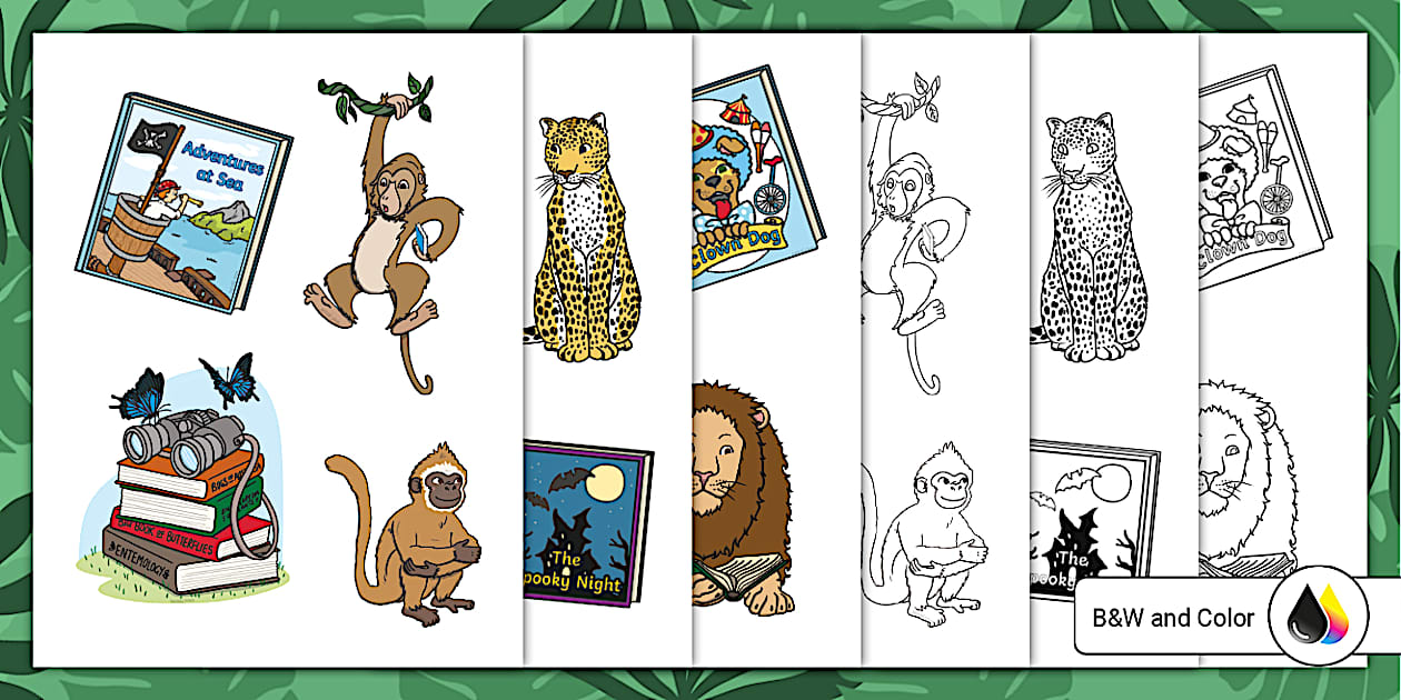 Wild About Reading Cutouts (teacher made) - Twinkl