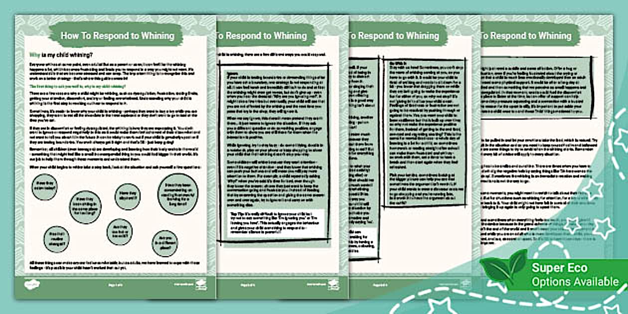How To Respond to Whining | Behaviour management - Twinkl