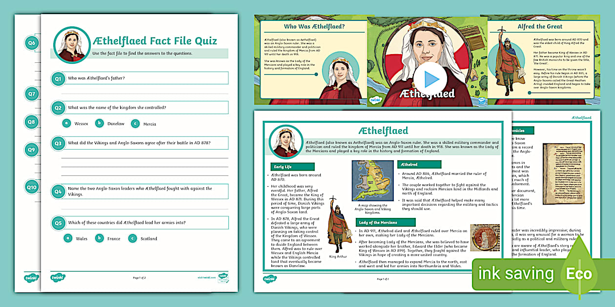 Æthelflaed Teaching Pack (Teacher-Made) - Twinkl